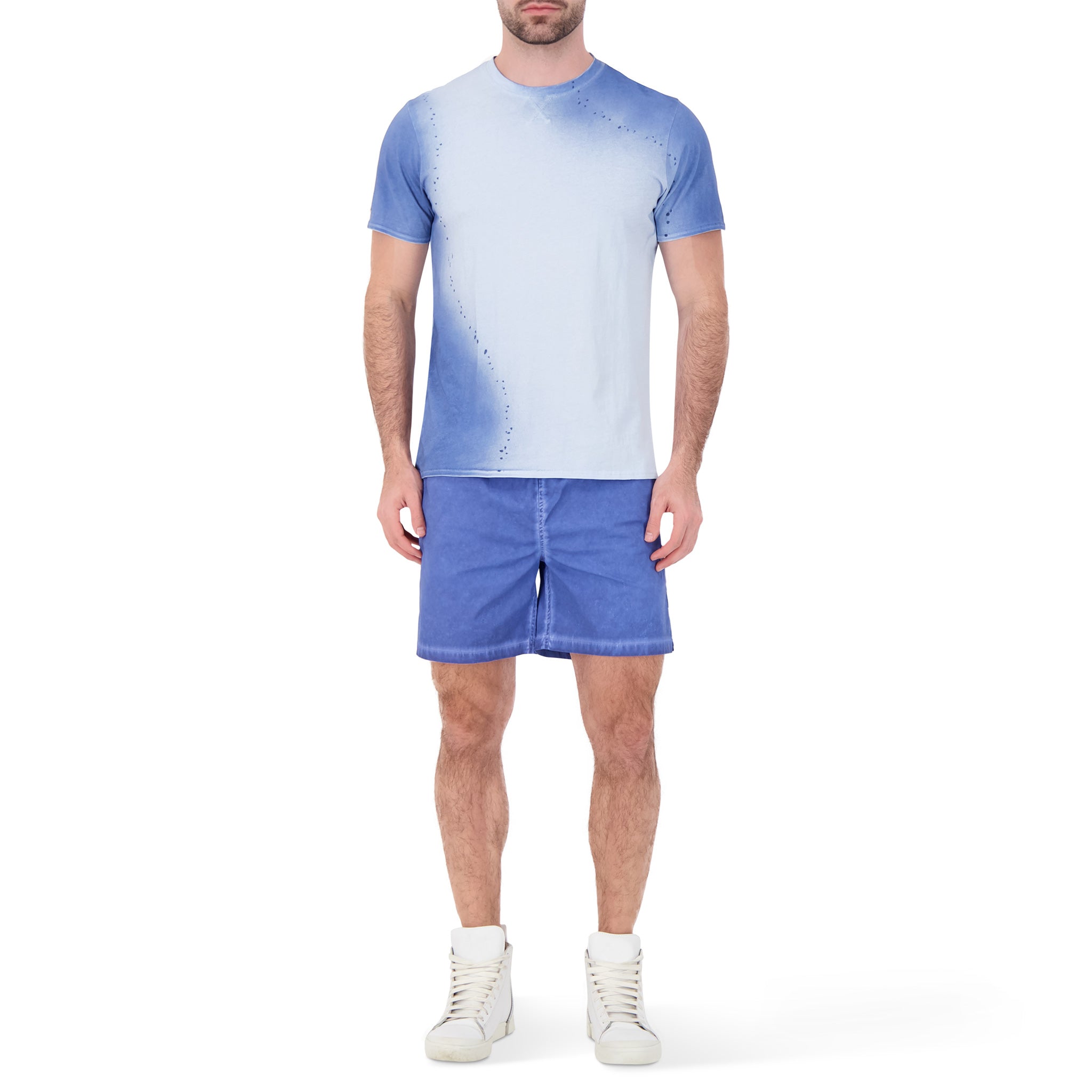 Splatter & Spray T-Shirt in Light Blue